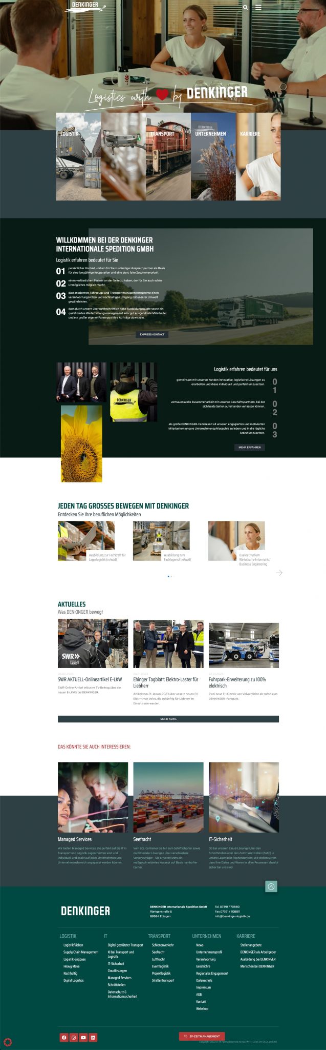 DENKINGER Internationale Spedition GmbH - SAGS ONLINE Werbeagentur